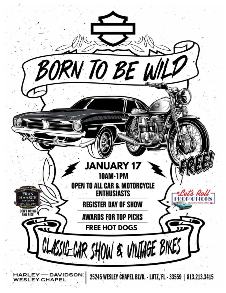 1st Anniversary Born to be Wild Classic Cars & Vintage Motorcycle Show ...