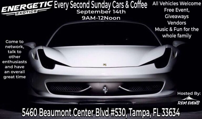 Energetic Exotics (All Vehicles Welcome) Cars & Coffee | FLA Car Shows