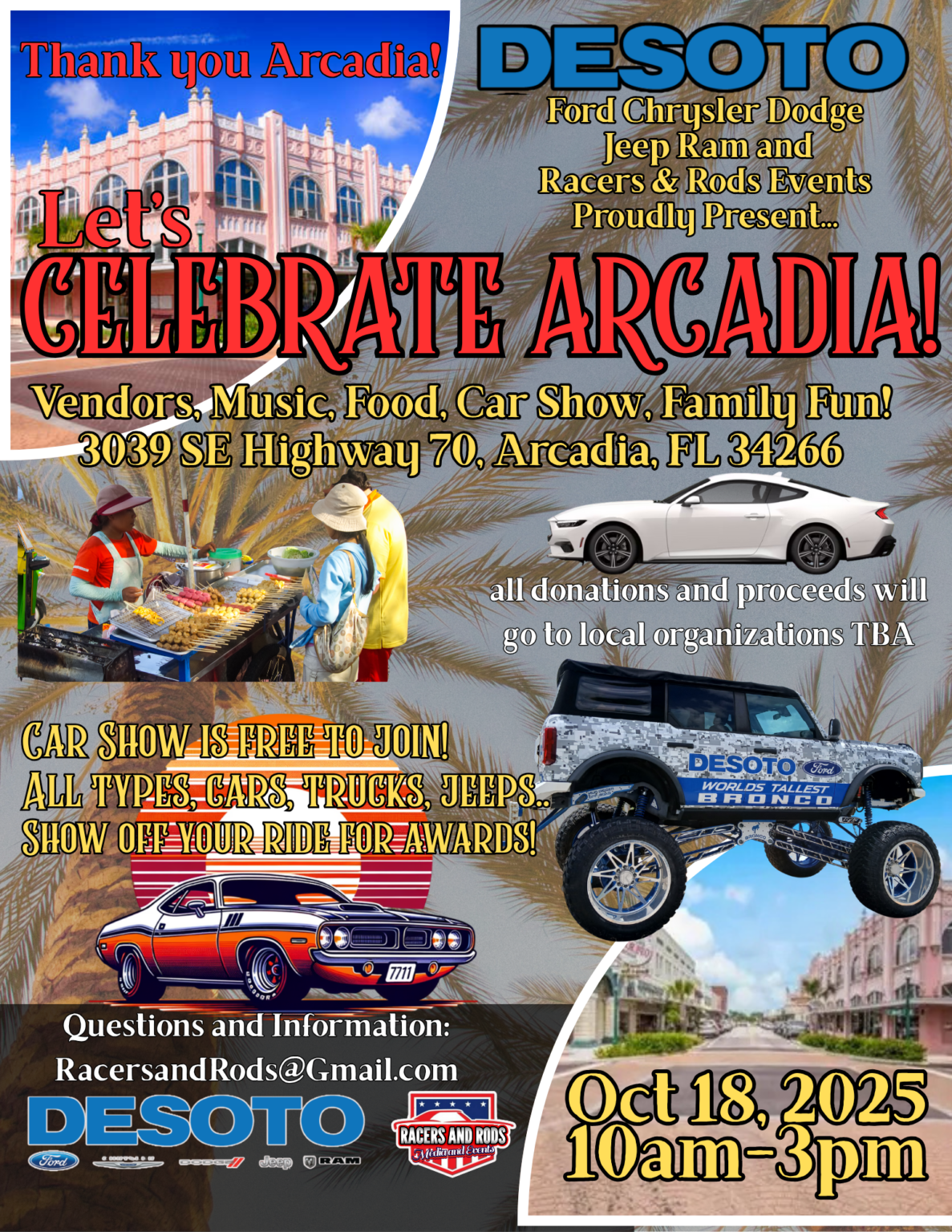 Celebrate Arcadia! Car, Truck & Bike Show | FLA Car Shows
